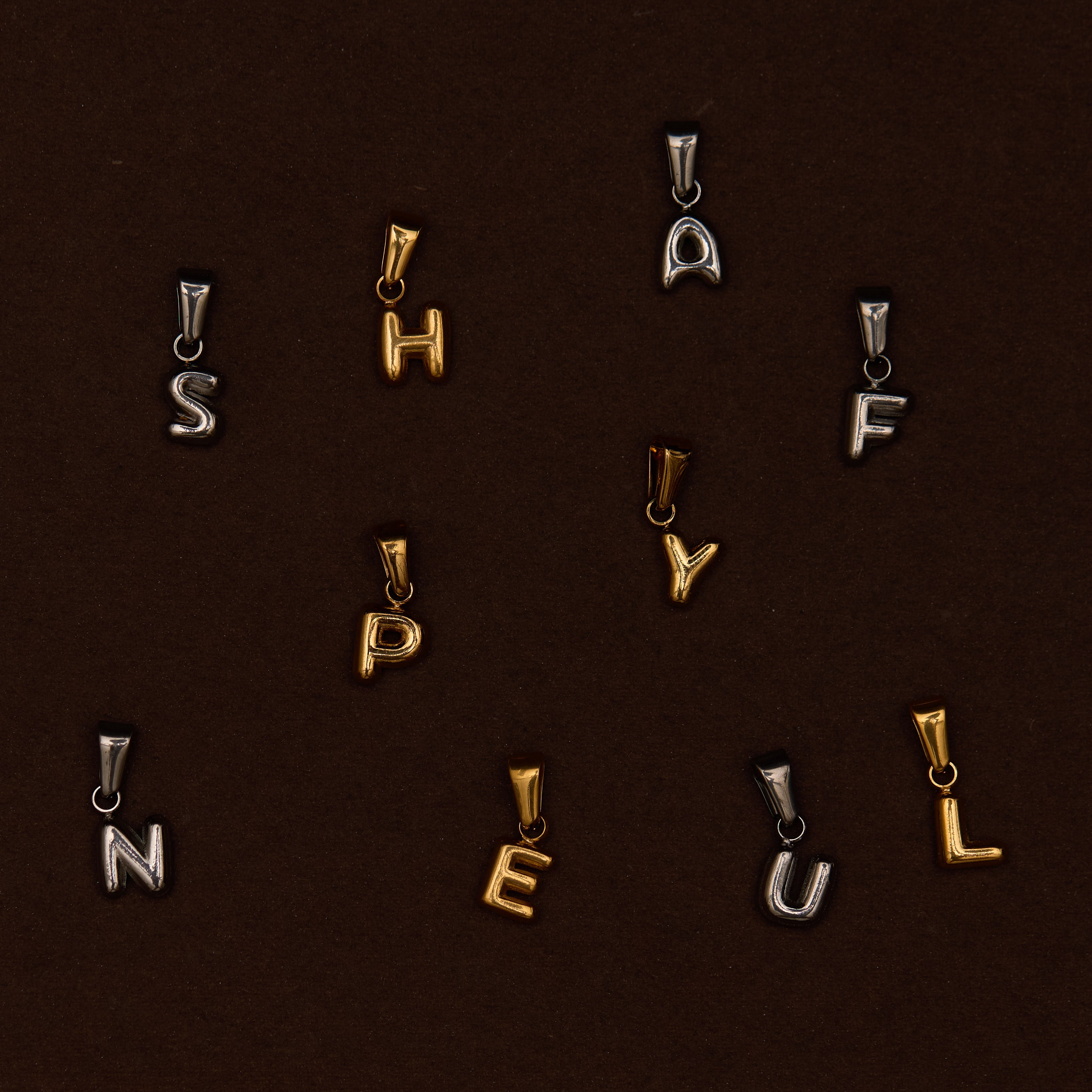 MINI BUBBLE LETTERS (GOLD) – First Time Lucky